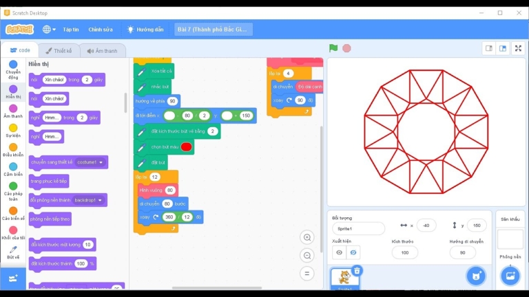SCRATCH/ VẼ HÌNH - Trường Nội Trú Tp.HCM [ TRÍ ĐỨC ]